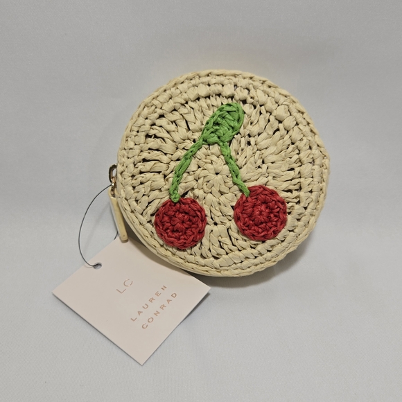 LC Lauren Conrad | Bags | Lc Lauren Conrad Crochet Cherry Coin Purse ...